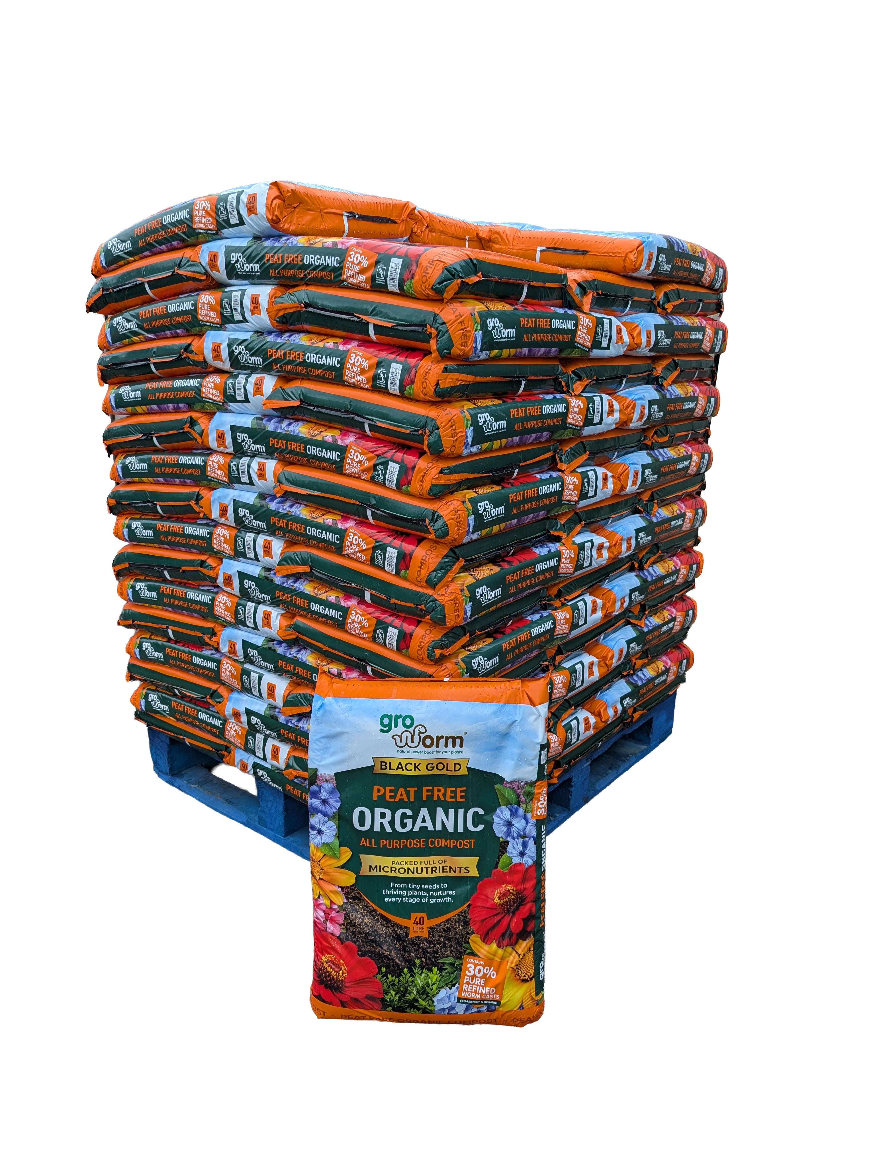 Gro Worm - Multibuy Of Peat-Free Black Gold Organic All Purpose Compos