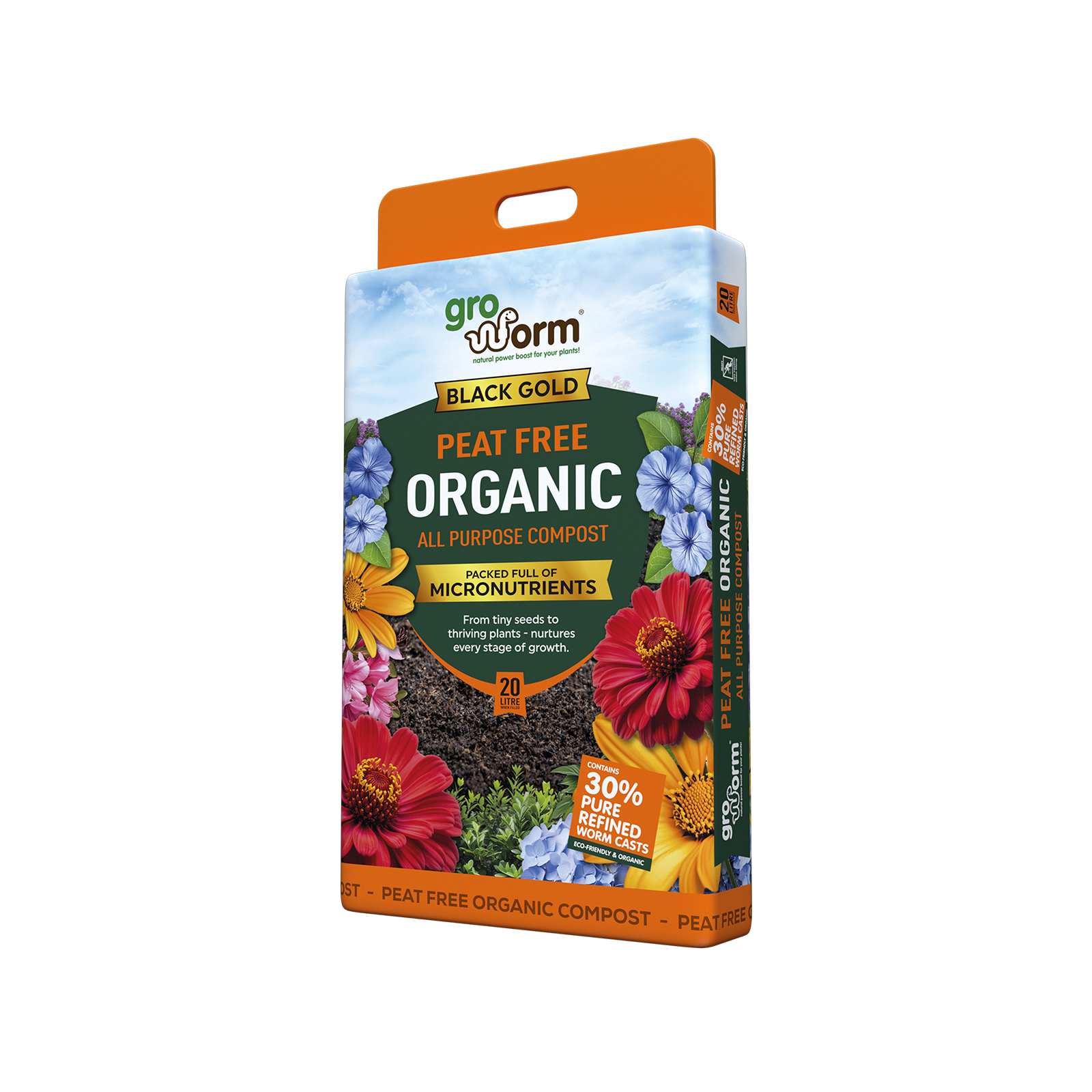 Black Gold Peat Free Organic Compost 20L – Gro Worm